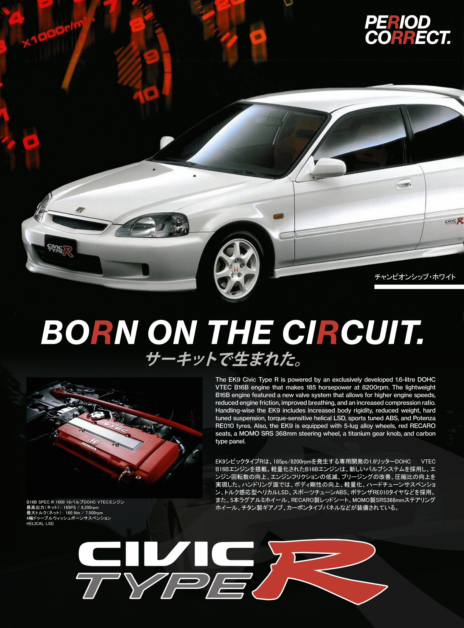 EK9 Type R Poster – period correct posters.